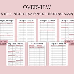 Income & Expense Tracker, Monthly Budget Planner Printable, Financial ...