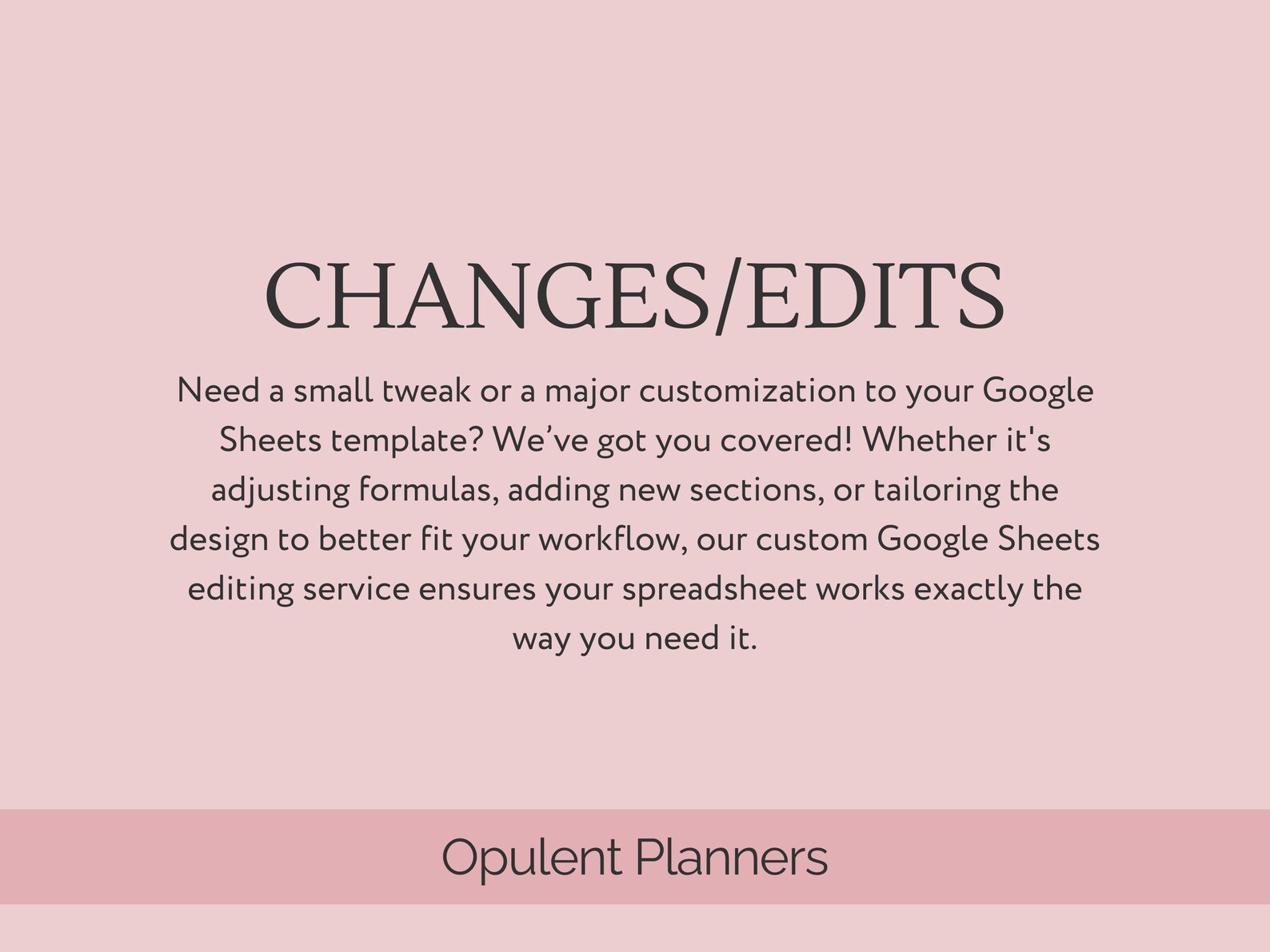 Custom Changes/edits. Fee per Change or Edit - Etsy