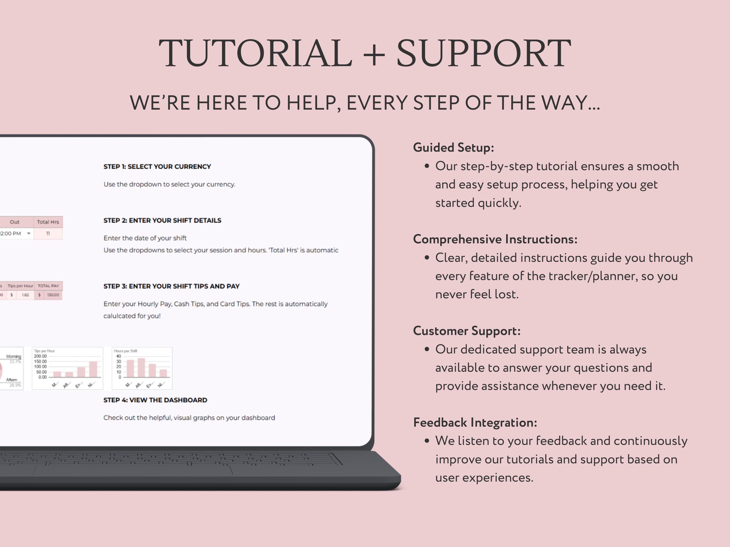 Tip Shift Tracker, Money Tracker, Server Tip Tracker, Shift Plan ...