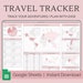 Travel Tracker Spreadsheet Google Sheets Digital World Map Planner for ...