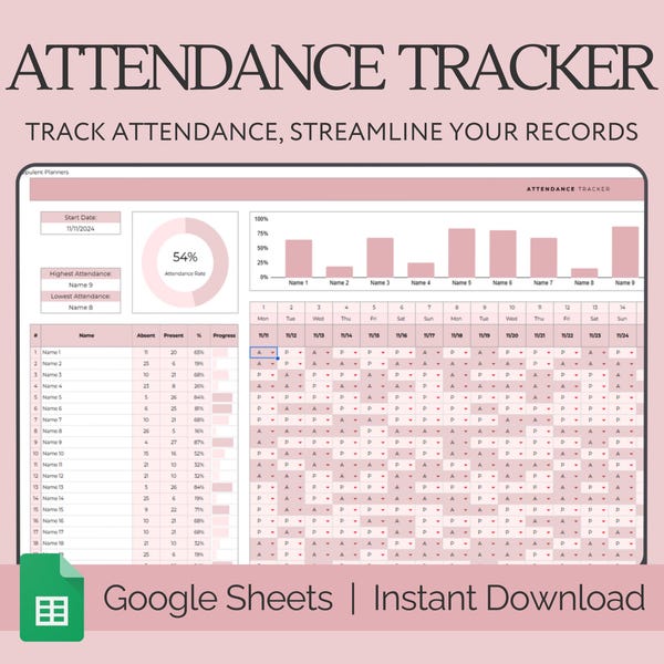 Daily Register Sheet - Etsy UK