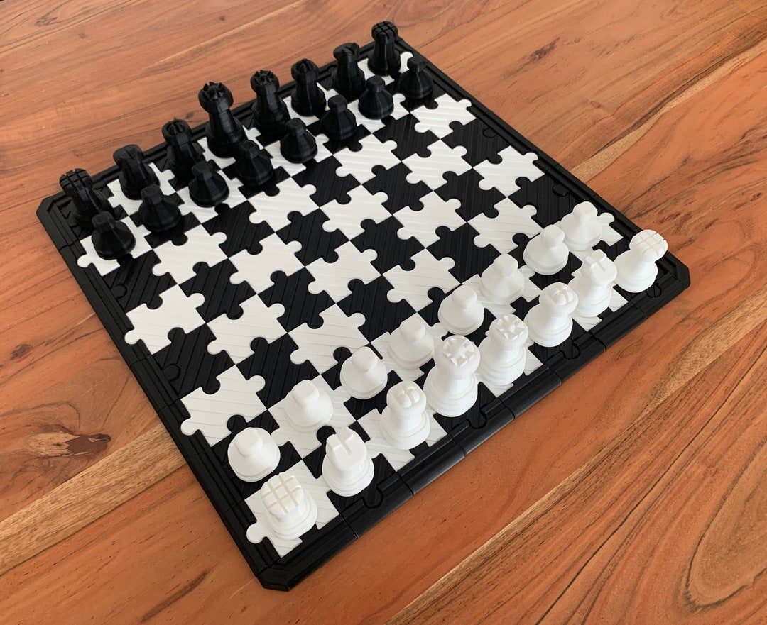 Chess Set | Puzzle Style | PLA | 3D Printing | 128 Parts | Perfect Gift ...