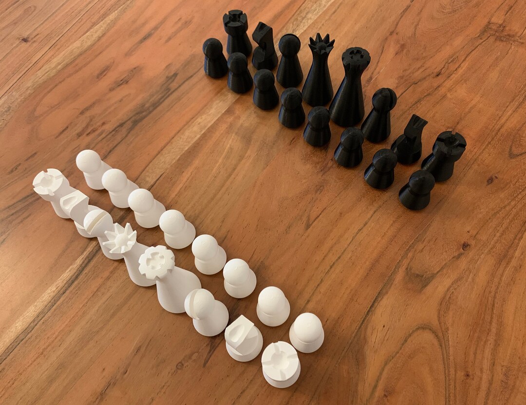 Chess Set Modern Minimalist Style PLA 3d Printing - Etsy