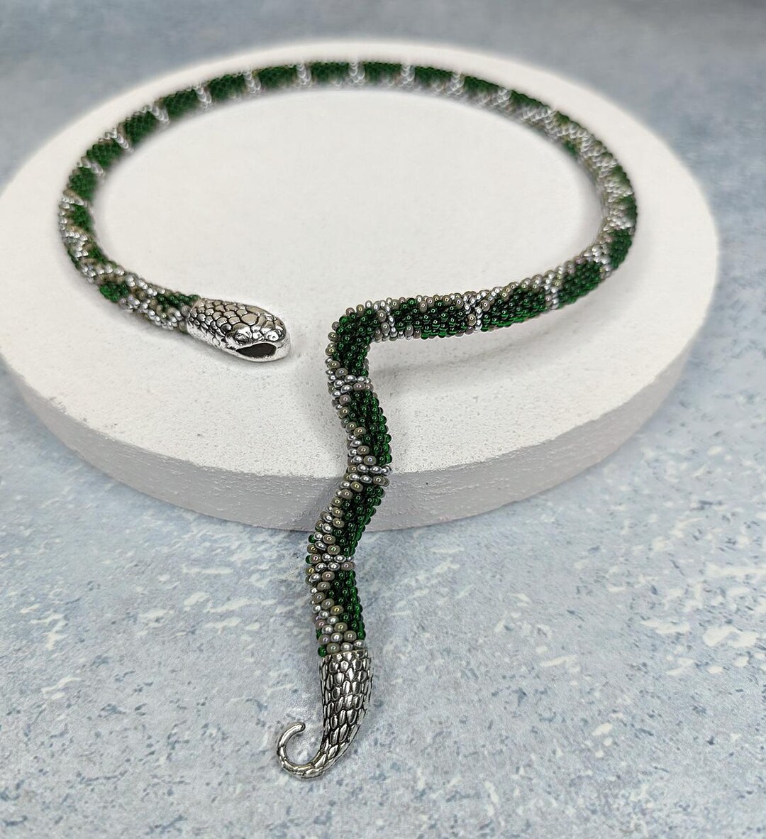 Chic Iridescent Snake Choker Necklace /iridescent Braided Snake ...