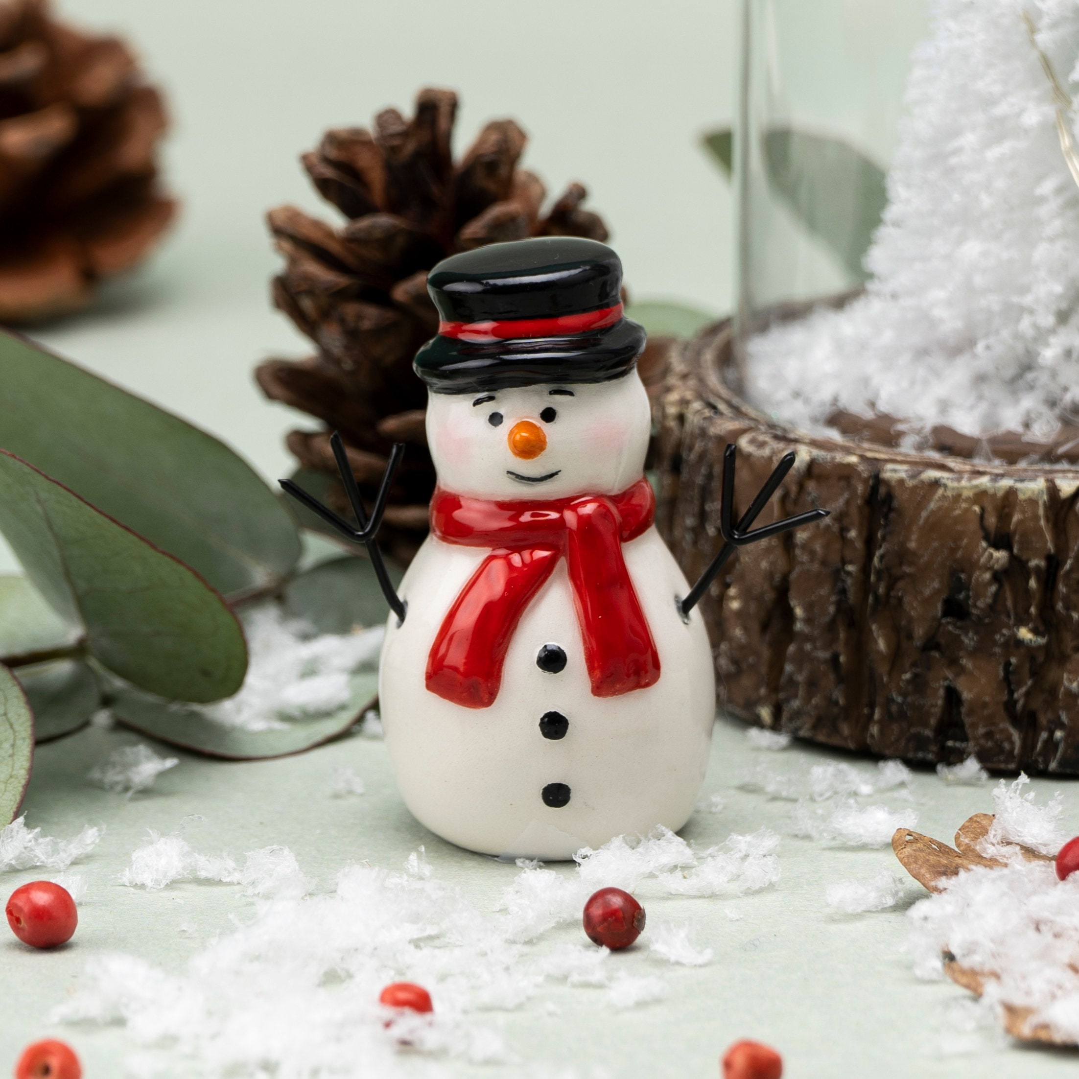 Snowman Ceramic Figures