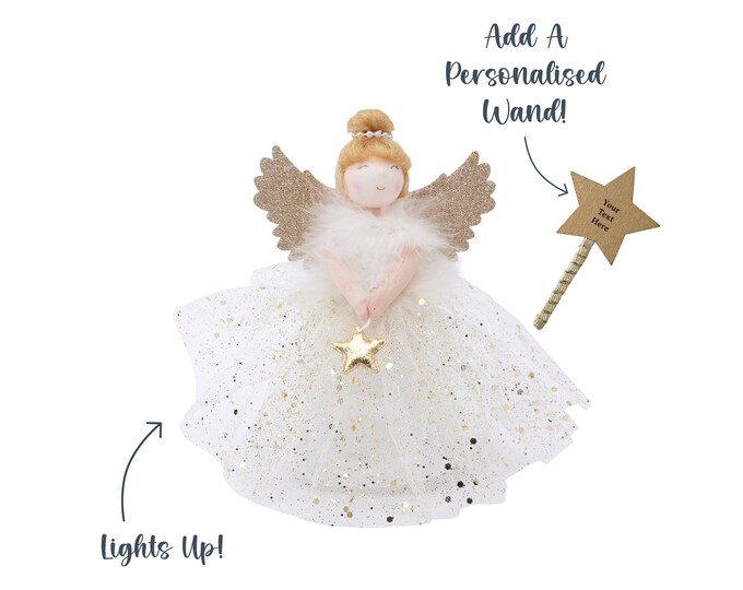 Rustic Farmhouse Angel Tree Topper. Christmas Table Top Angel. - Etsy