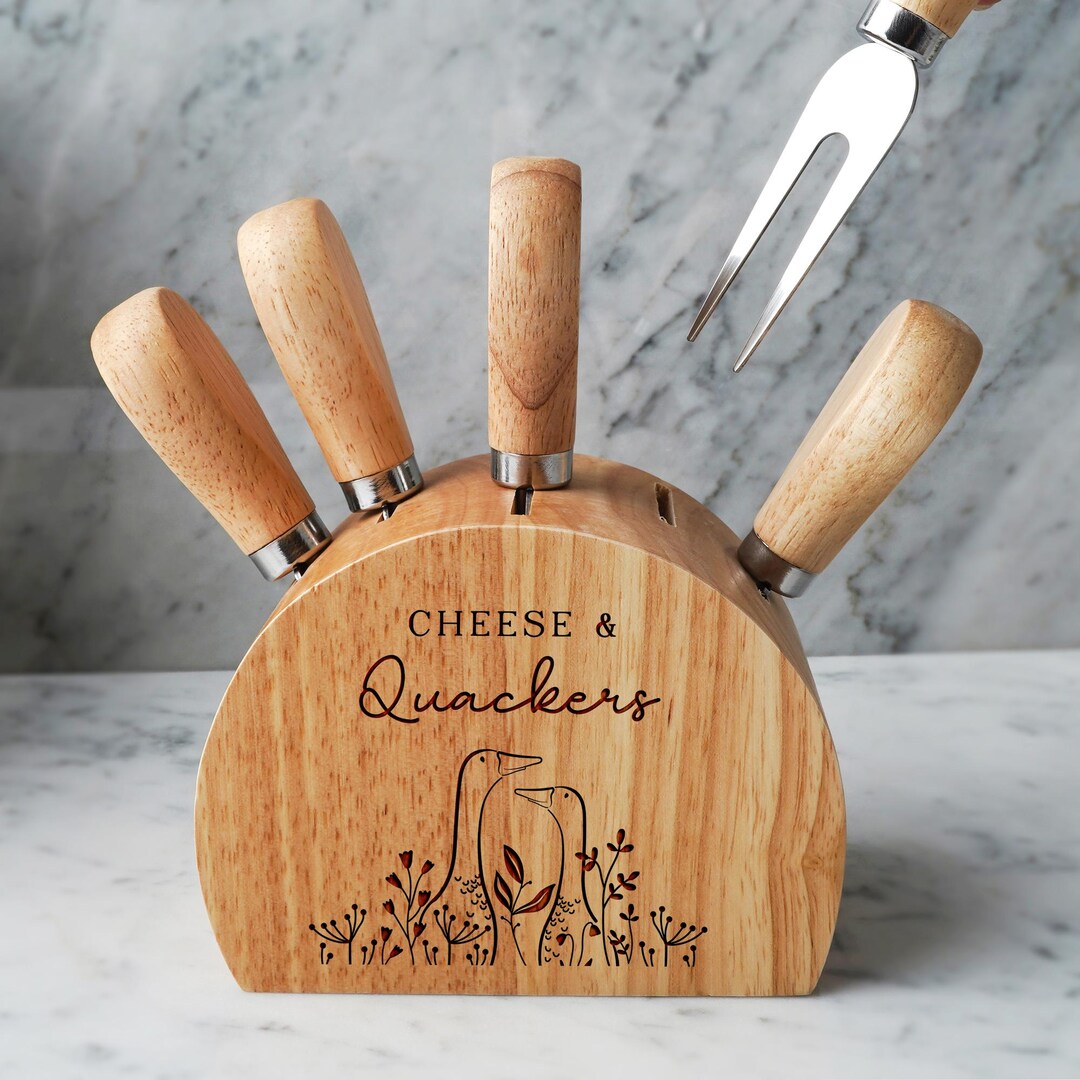 Bramble Farm 'cheese & Quacker' Cheese Knife Block | Kitchenware ...
