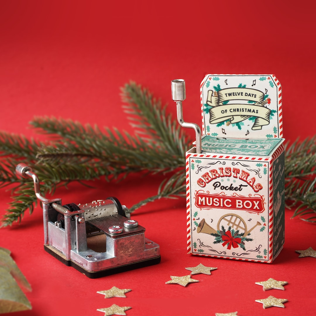 Caja de musica navidena 12 dias de Navidad Cuerda Musica Etsy Mexico