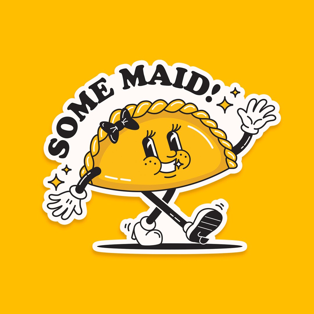 Pack of 3 | Patsy the Pasty 'some Maid' Sticker | Novelty Sticker ...