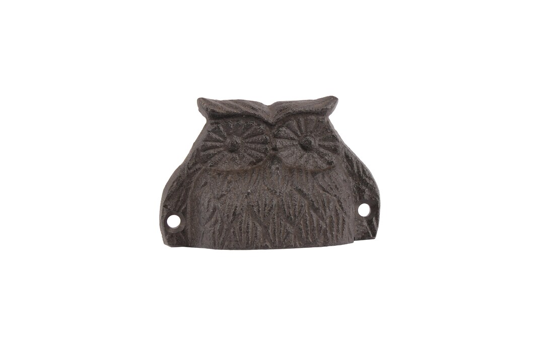 Cast Iron Owl Drawer Pull • Rustic Cabinet Knob - Etsy