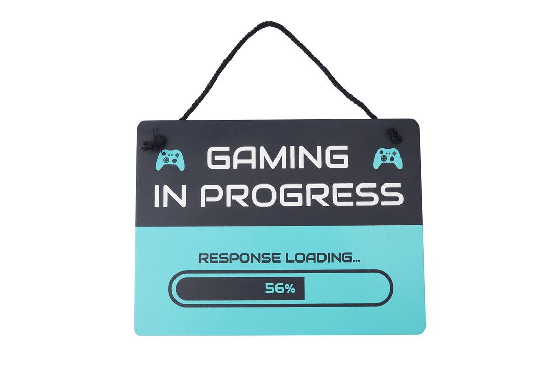 Gaming in Progress Hanging Door Sign - Etsy