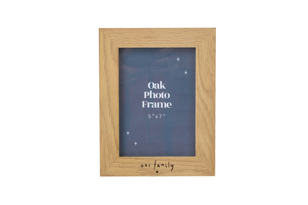 Send With Love 'our Family' 5x7 Oak Photo Frame - Etsy