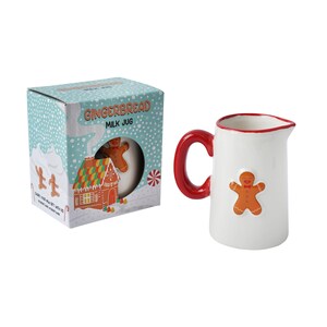 Christmas Gingerbread Man Milk Jug With Gift Box | Holiday Festive ...