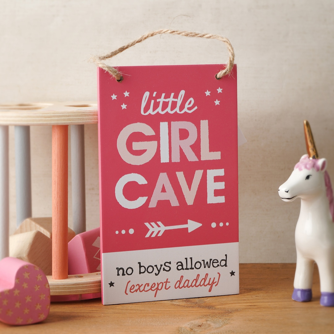 Little Girl Cave Door Hanging Sign | Pink | Gift for Girl Children - Etsy