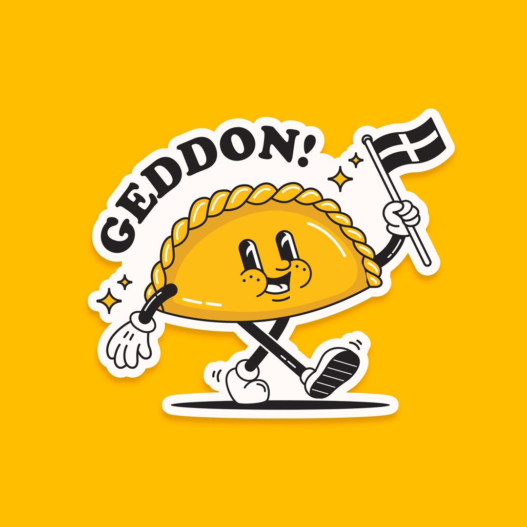 Pack of 3 | Paddy the Pasty 'geddon' Sticker | Novelty Sticker | Laptop ...