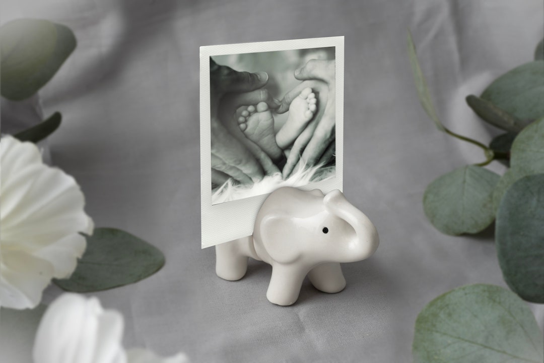 Send With Love Ceramic Elephant Photo Holder in Gift Box - Etsy