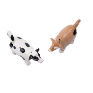 Cow Salt and Pepper Shaker Pots • Gift Box • British Dairy Farm Cows ...