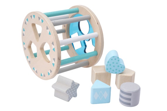 Little Tribe Blue Roly Poly Shape Sorter - Etsy