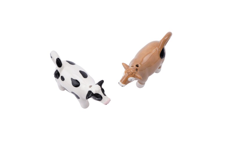 Cow Salt and Pepper Shaker Pots Gift Box British Dairy - Etsy
