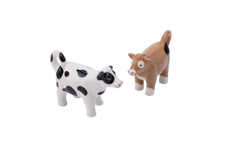 Cow Salt and Pepper Shaker Pots Gift Box British Dairy - Etsy