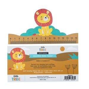 Wooden Lion 15cm Ruler • Stationary • Back to School • Gift for ...