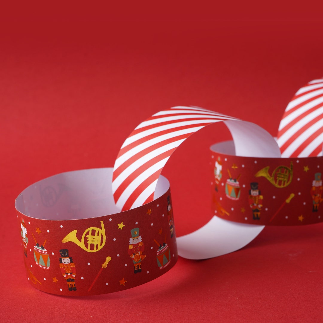 The Nutcracker Pack of 100 Paper Chains | Length: 5m| Red White ...