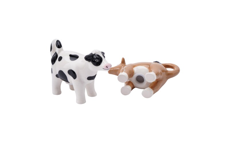 Cow Salt and Pepper Shaker Pots Gift Box British Dairy - Etsy