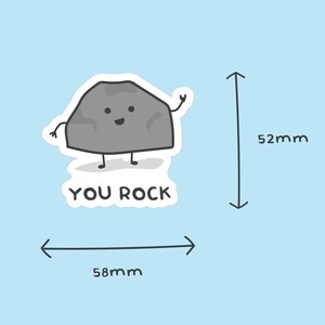 Pack of 3 | 'you Rock' | Novelty Sticker | Laptop | Notebook | Phone ...