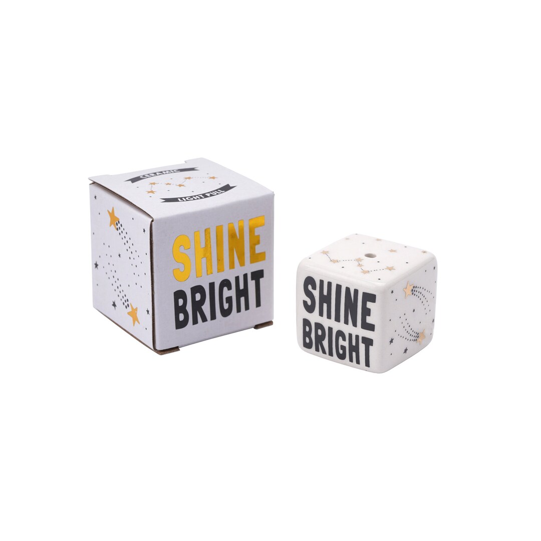 White Cube Light Pull 'shine Bright' - Etsy