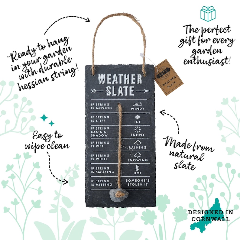 Weather Slate Hanging Sign | Humorous Weather Reader | Forecaster ...