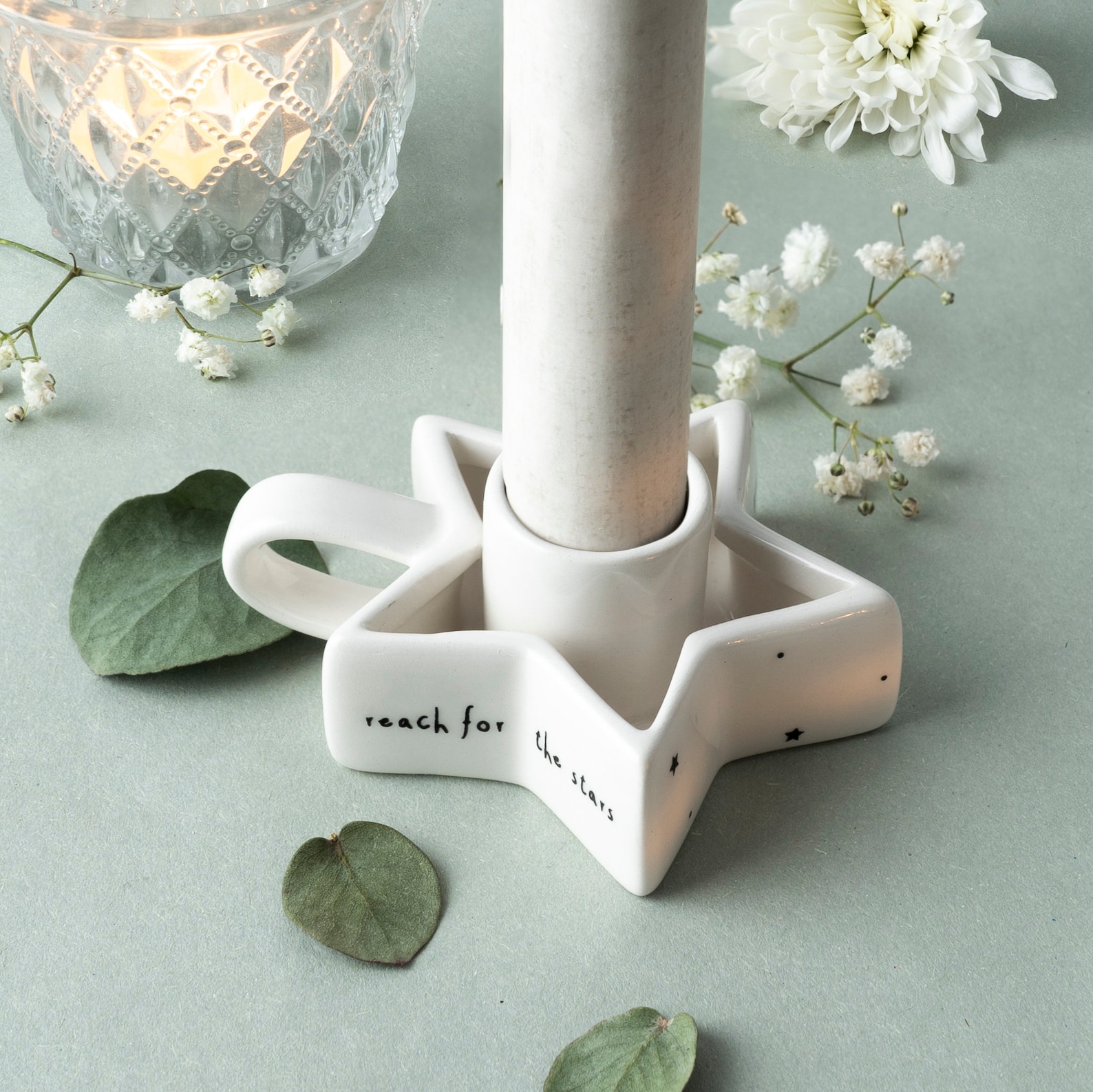 Star Ceramic Candlestick Holder | 'reach for the Stars' Gift Box - Etsy