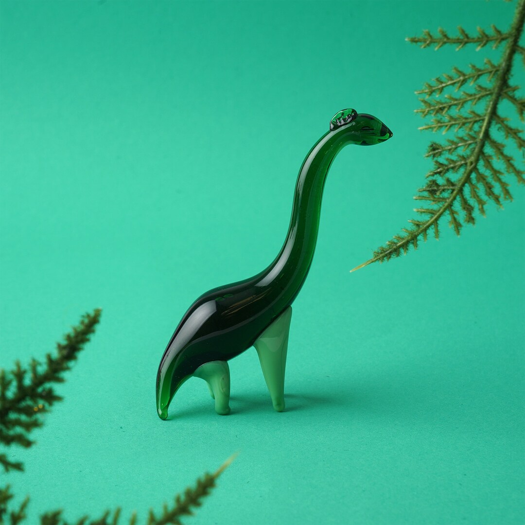 Glass Brontosaurus Dinosaur Gift Boxed Decoration Ornament Collectable ...