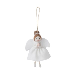 Brown Haired Felt Angel Hanging Decoration | Brown Hair | Christmas ...