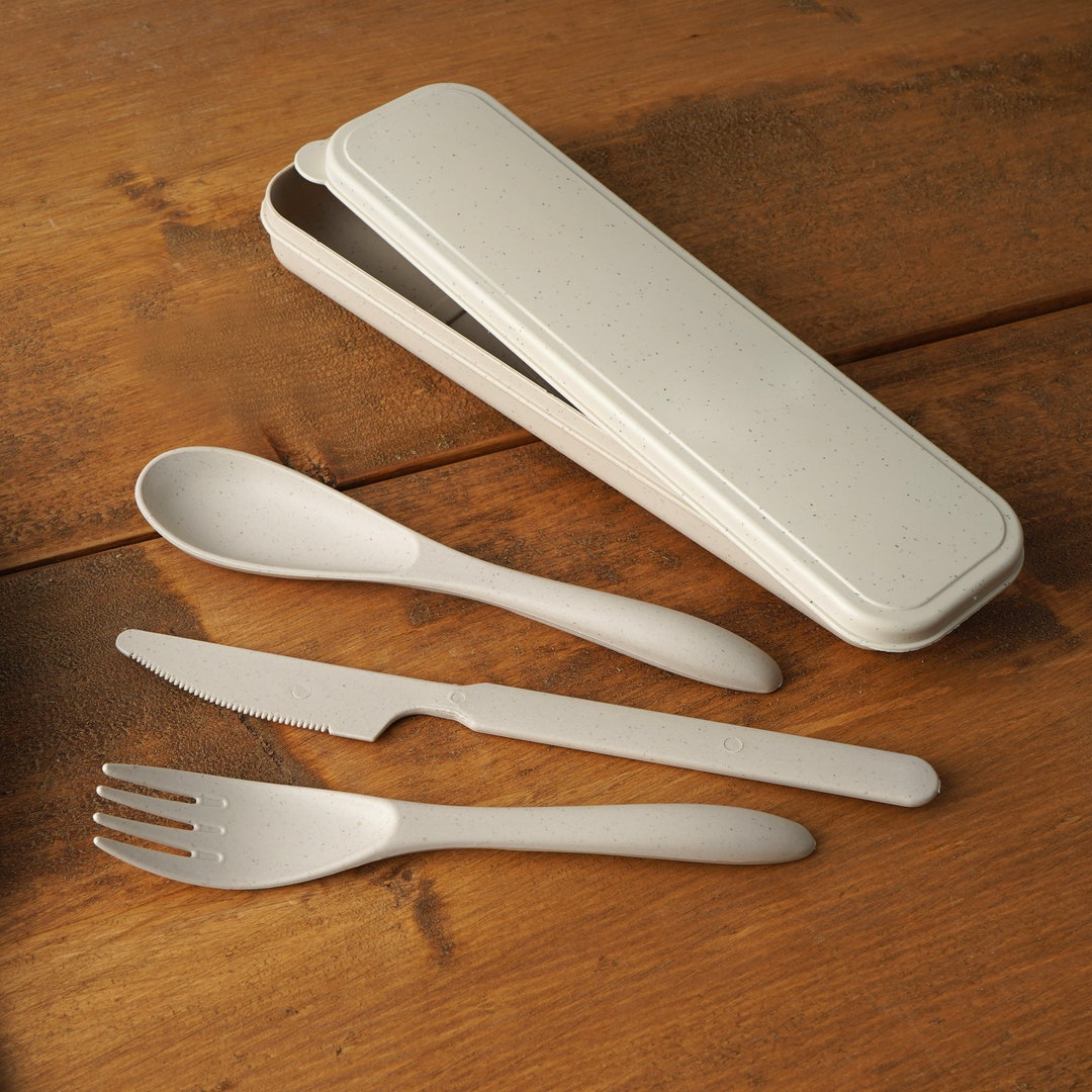 Eco Friendly Cream Wheat Travel Cutlery Set - Etsy