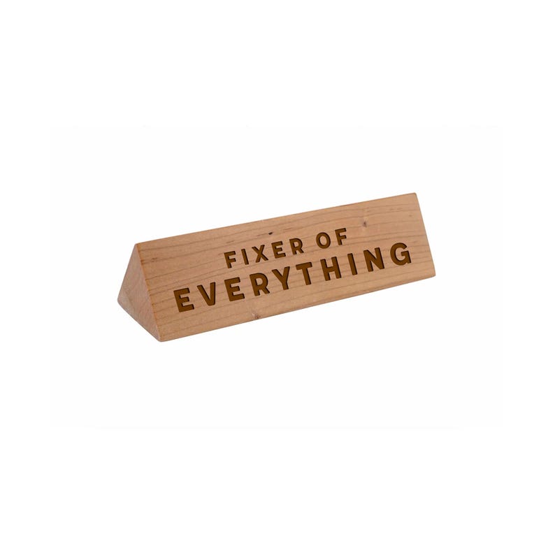 Wooden Desk Sign 'fixer of Everything' | Gift for Her | Gift for Him ...