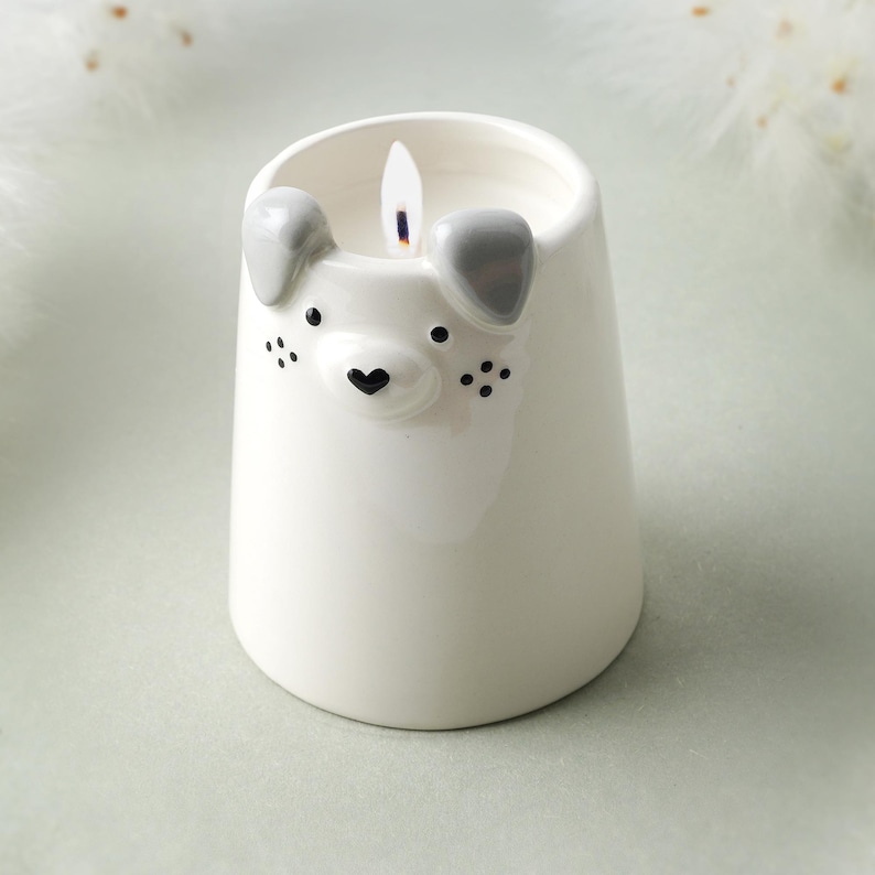 Send With Love Ceramic Dog Tealight Candle in Gift Box | Candlle | Gift ...