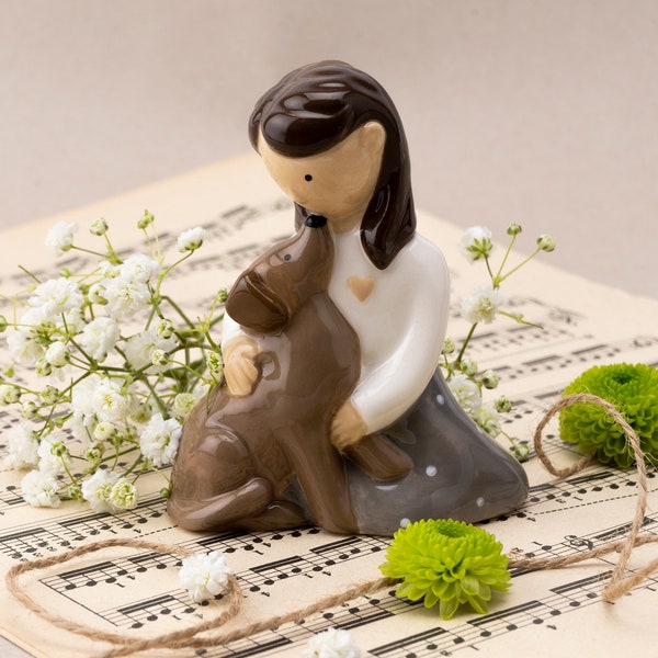 Ceramic Dog Figurine - Etsy