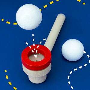 Wooden Floating Blow Pipe With Balls in Gift Box - Etsy