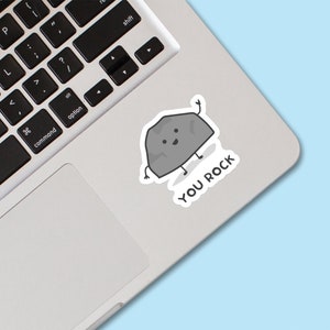 Pack of 3 | 'you Rock' | Novelty Sticker | Laptop | Notebook | Phone ...