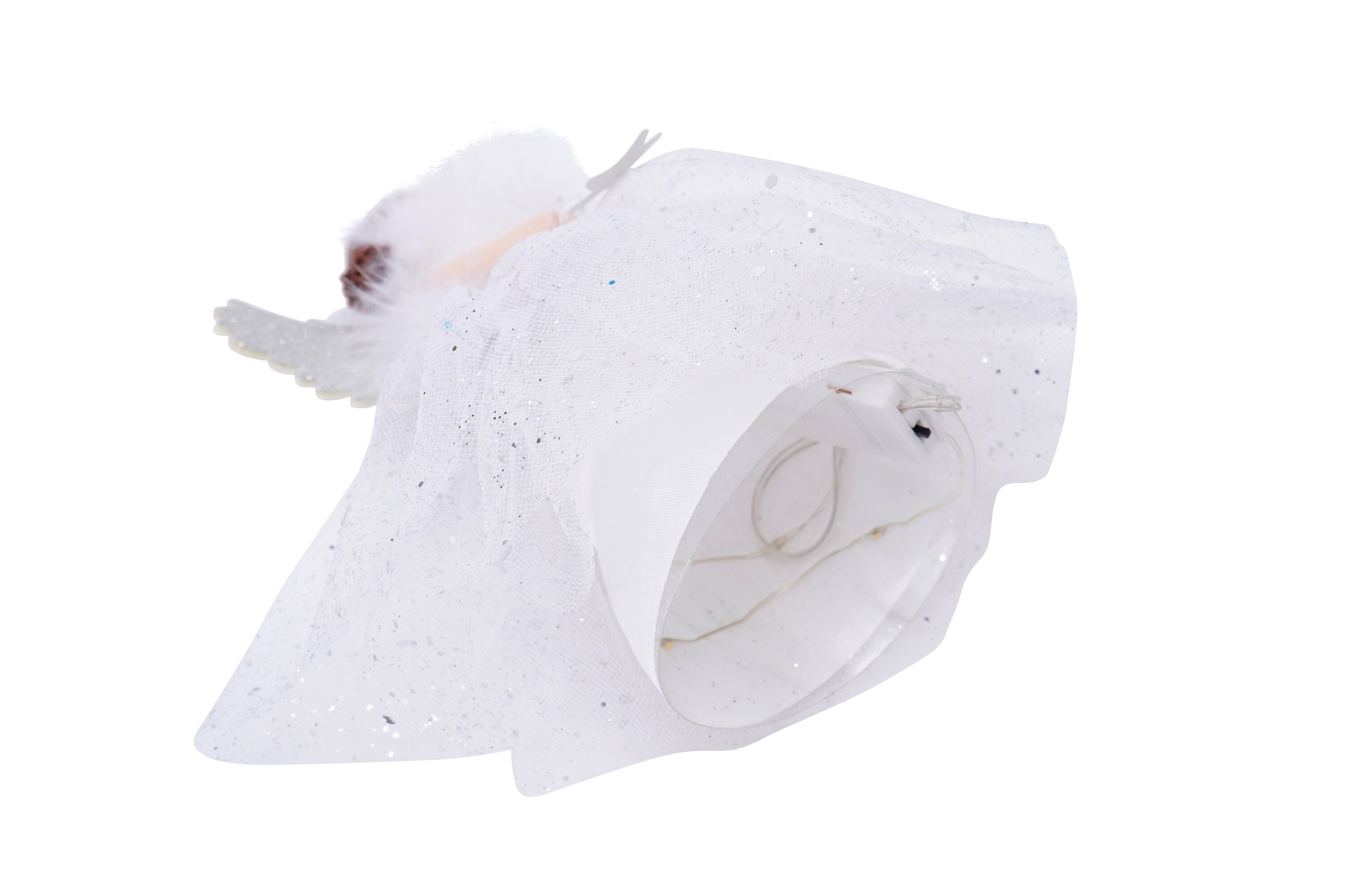 Silver Brunette Light up Angel Tree Topper Hanging Decoration - Etsy