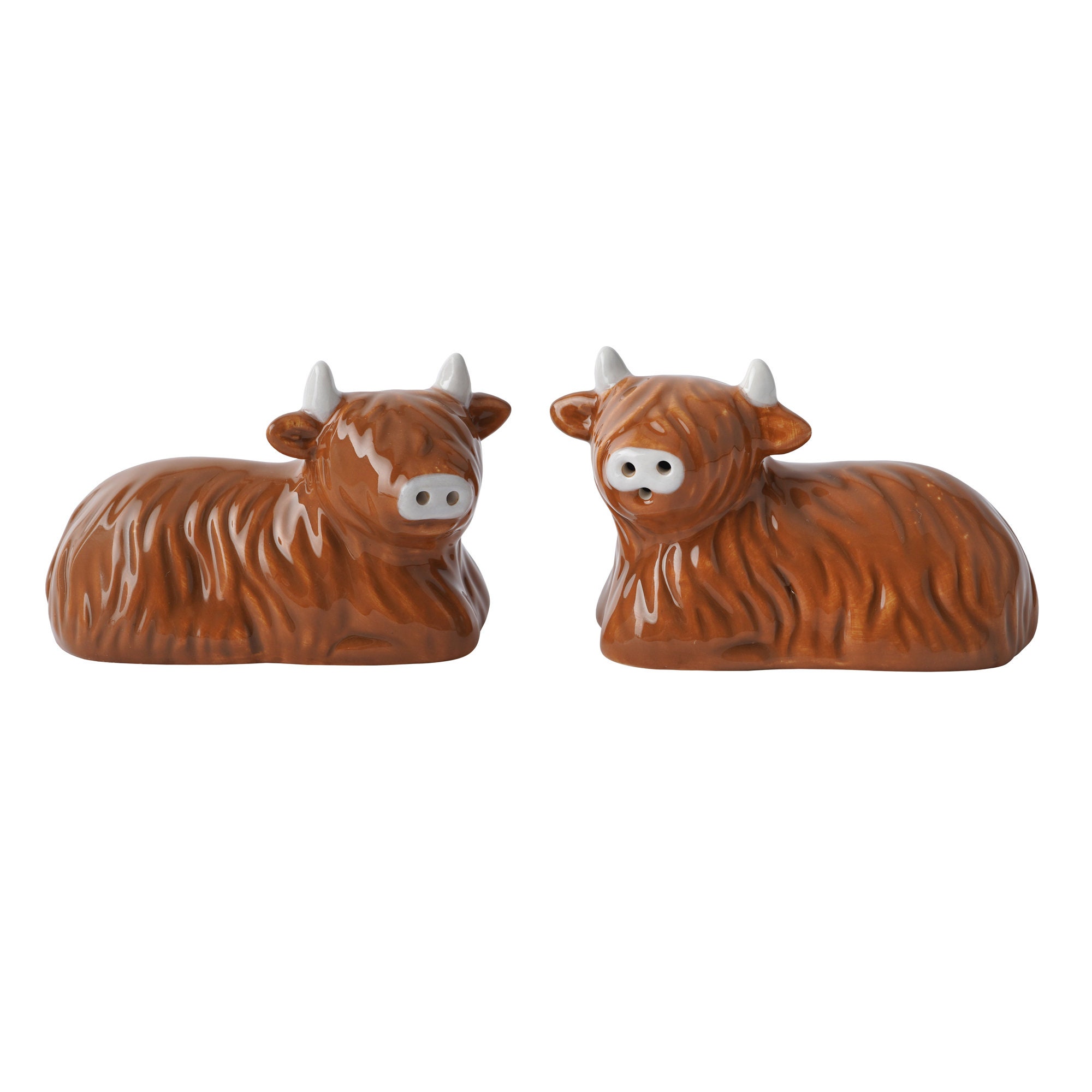 Bramble Farm Highland Cow Salt & Pepper Shakers in Gift Box | Farm Yard ...
