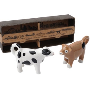 Cow Salt and Pepper Shaker Pots • Gift Box • British Dairy Farm Cows ...