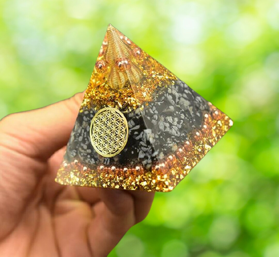 Reiki Chakra Energy Pyramid, Healing Crystal, Resin Pyramid, EMF ...