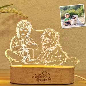 Personalized Custom Photo 3D Lamp | Text Customized Bedroom Night Light ...