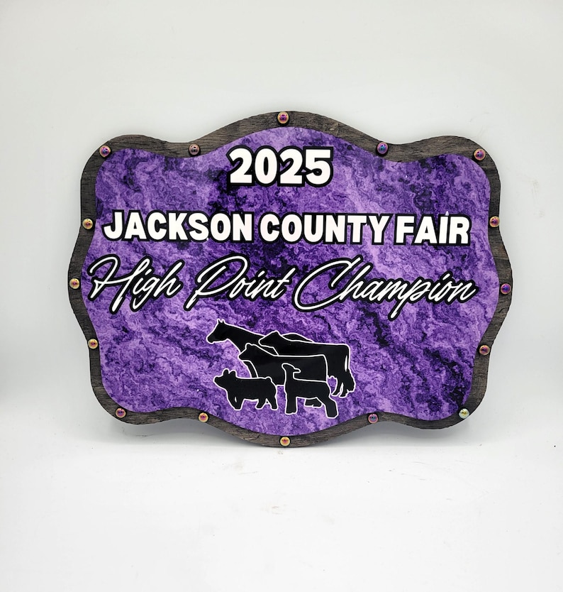 Belt Buckle Award Plaque for Livestock Show or Rodeo With Custom ...
