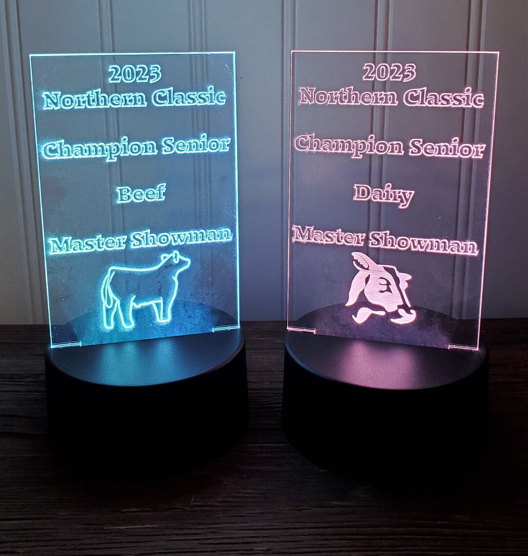 Acrylic Awards With Light up Base - Etsy