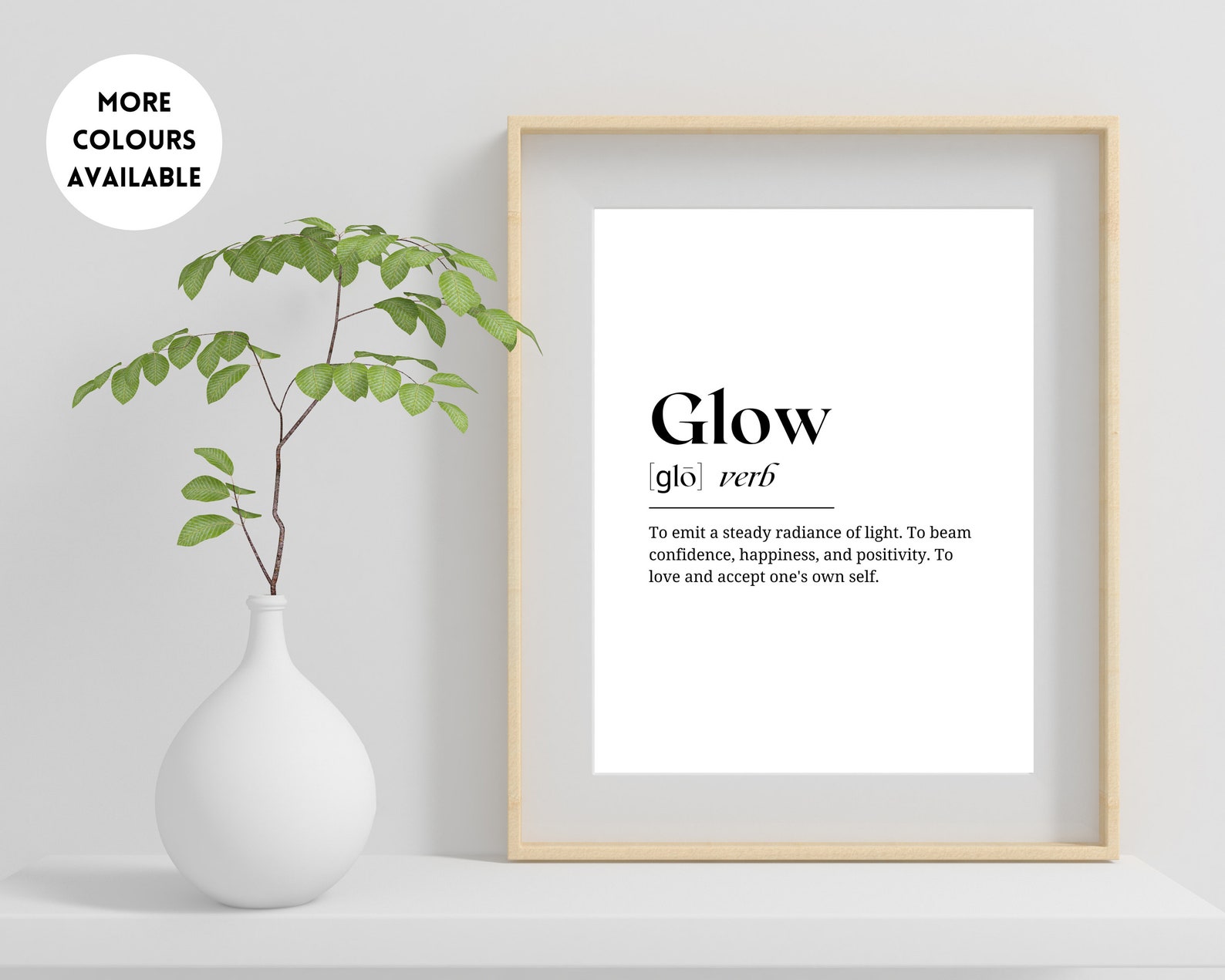 Glow Definition Print Self Love, Self Care, Confidence, Motivational ...