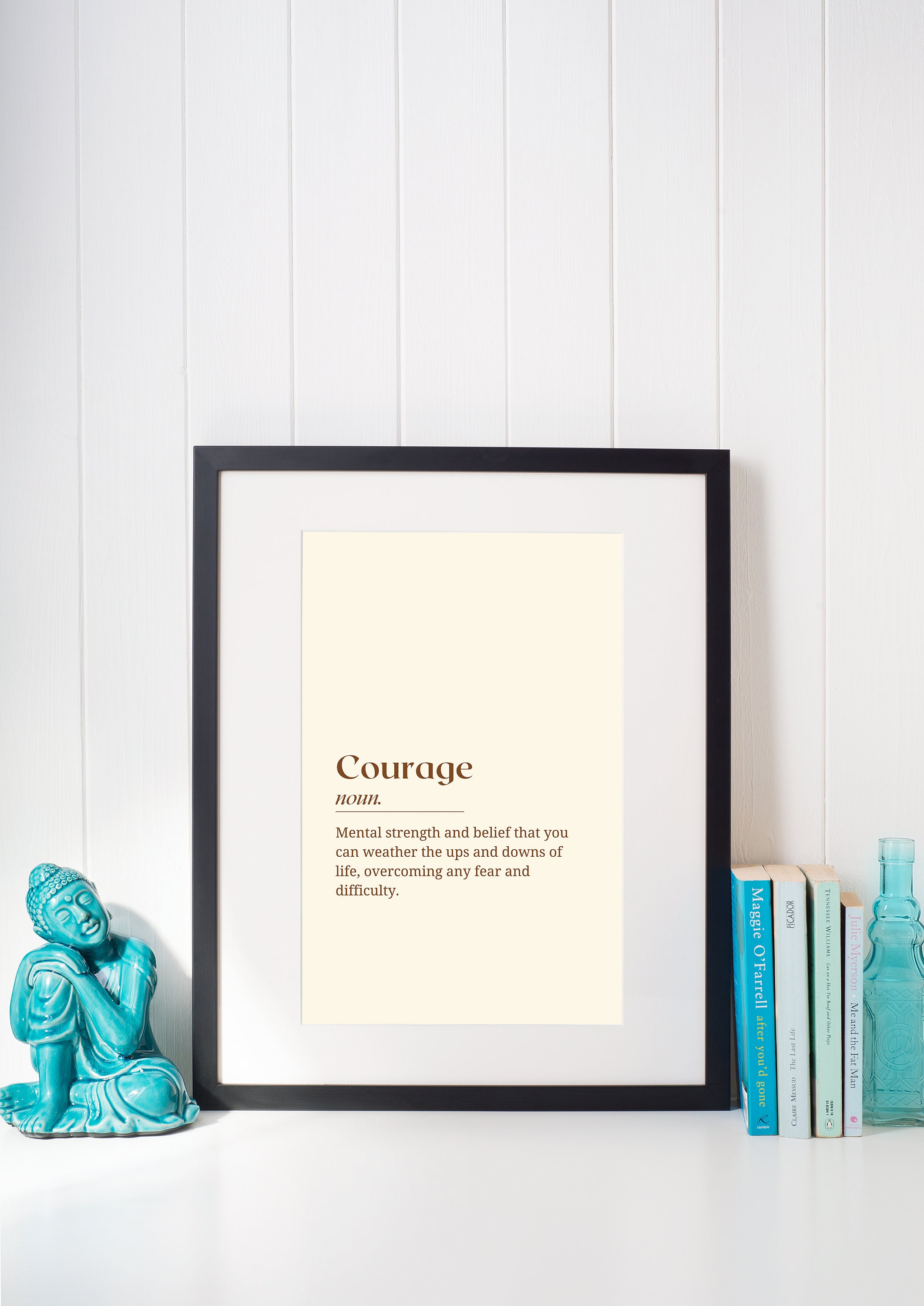 Courage Definition Print beige Printable Wall Art - Etsy