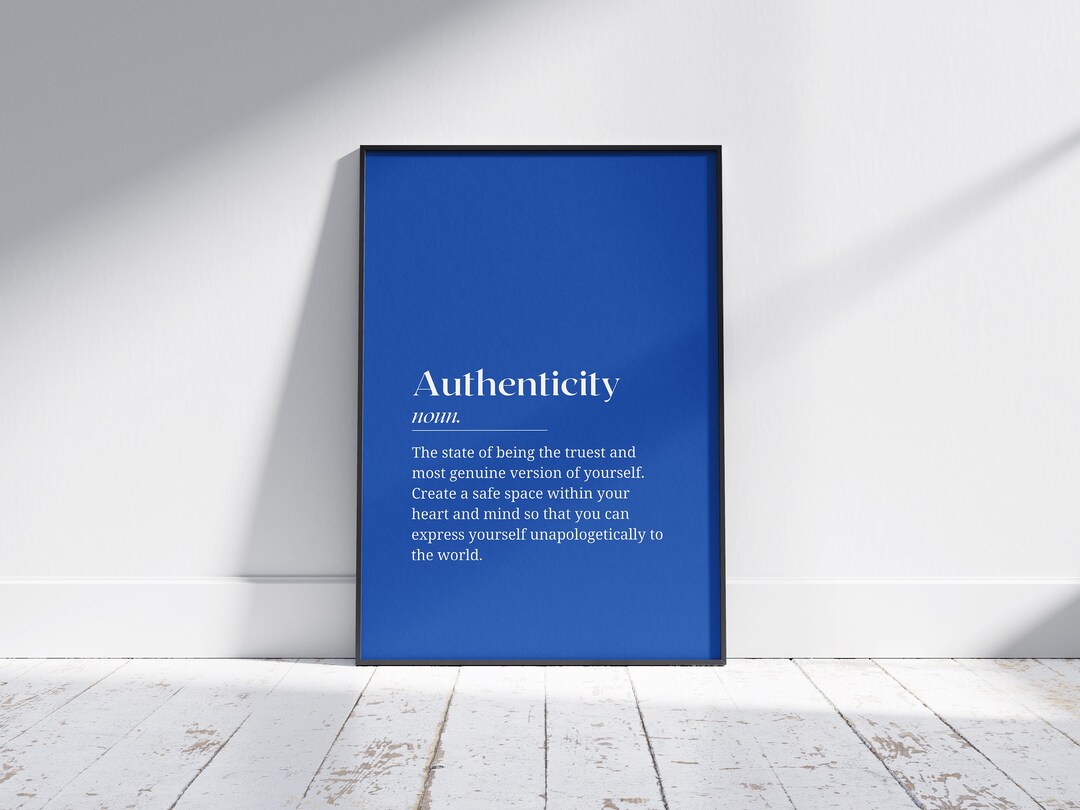 Authenticity Definition Print blue Printable Wall Art - Etsy