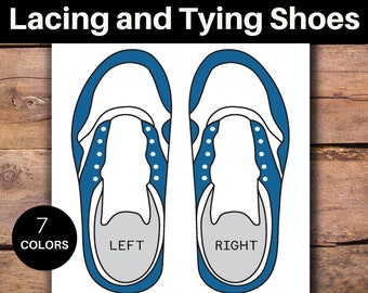 Shoe Tying Practice Printable - Etsy